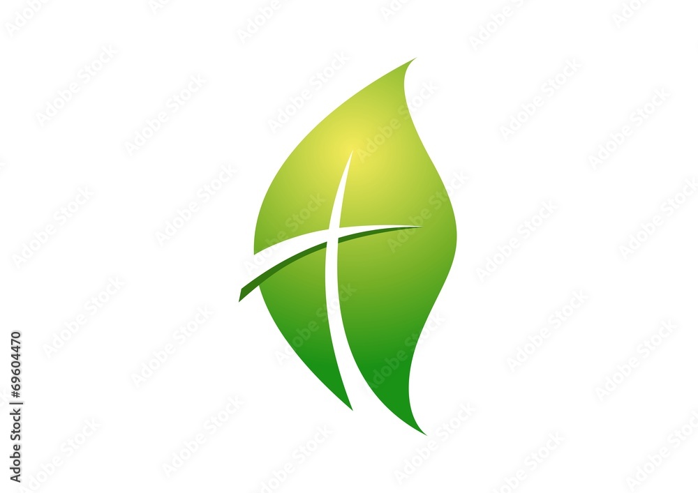 leaf,logo,religious,life,cross symbol,nature,botany,bio,ecology Stock ...