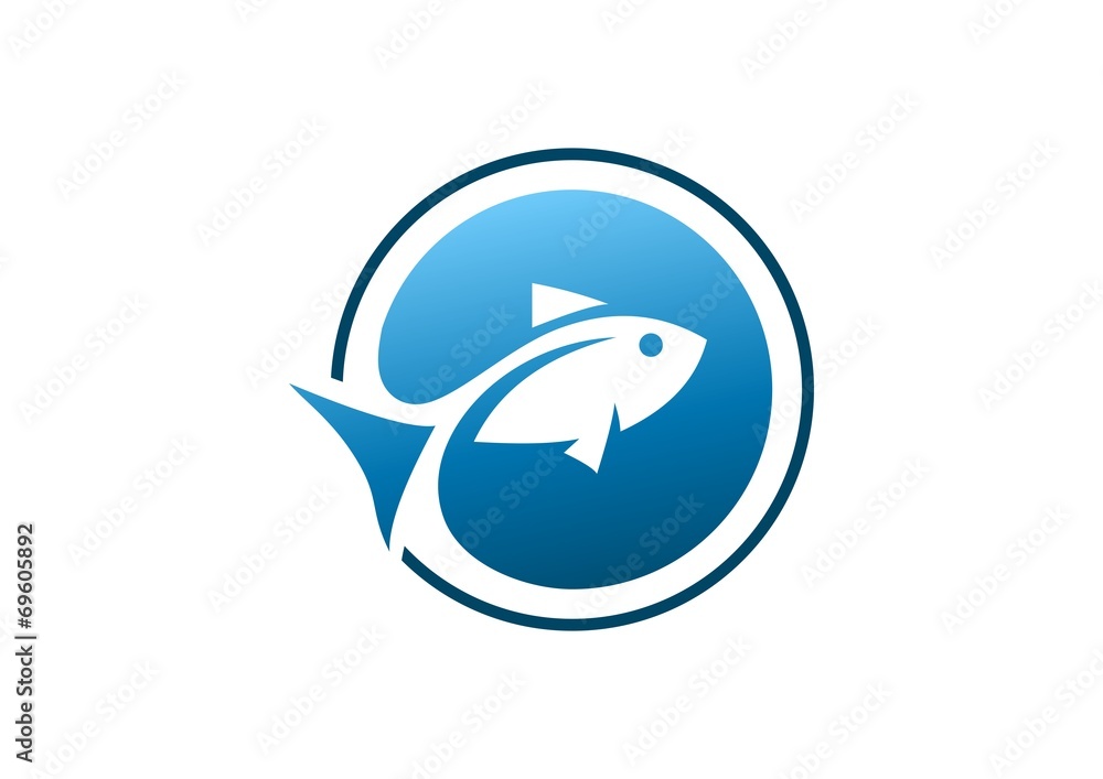 fish, logo, globe, swimming, creative, water, icon, symbol Stock Vector ...
