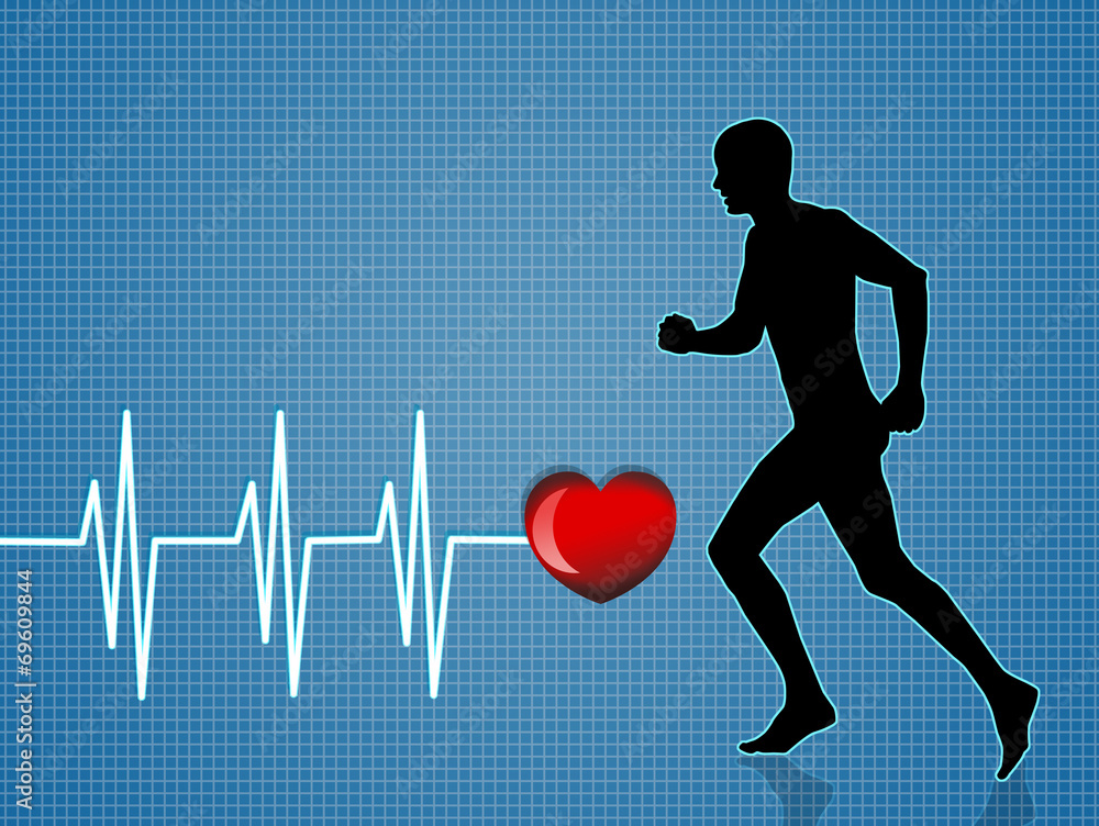 Electronic cardiogram Stock Illustration | Adobe Stock