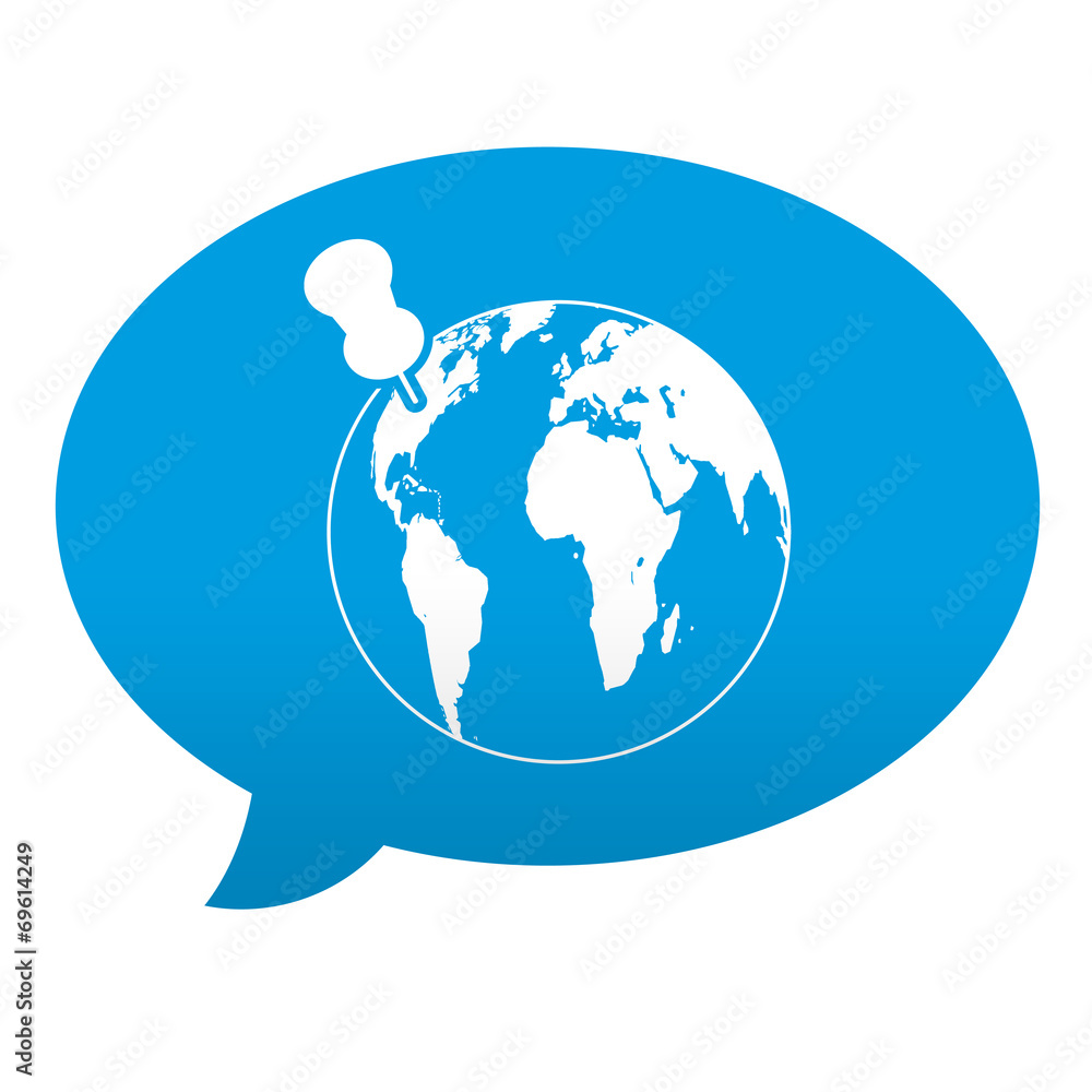 Etiqueta tipo app azul comentario simbolo localizacion Stock ...