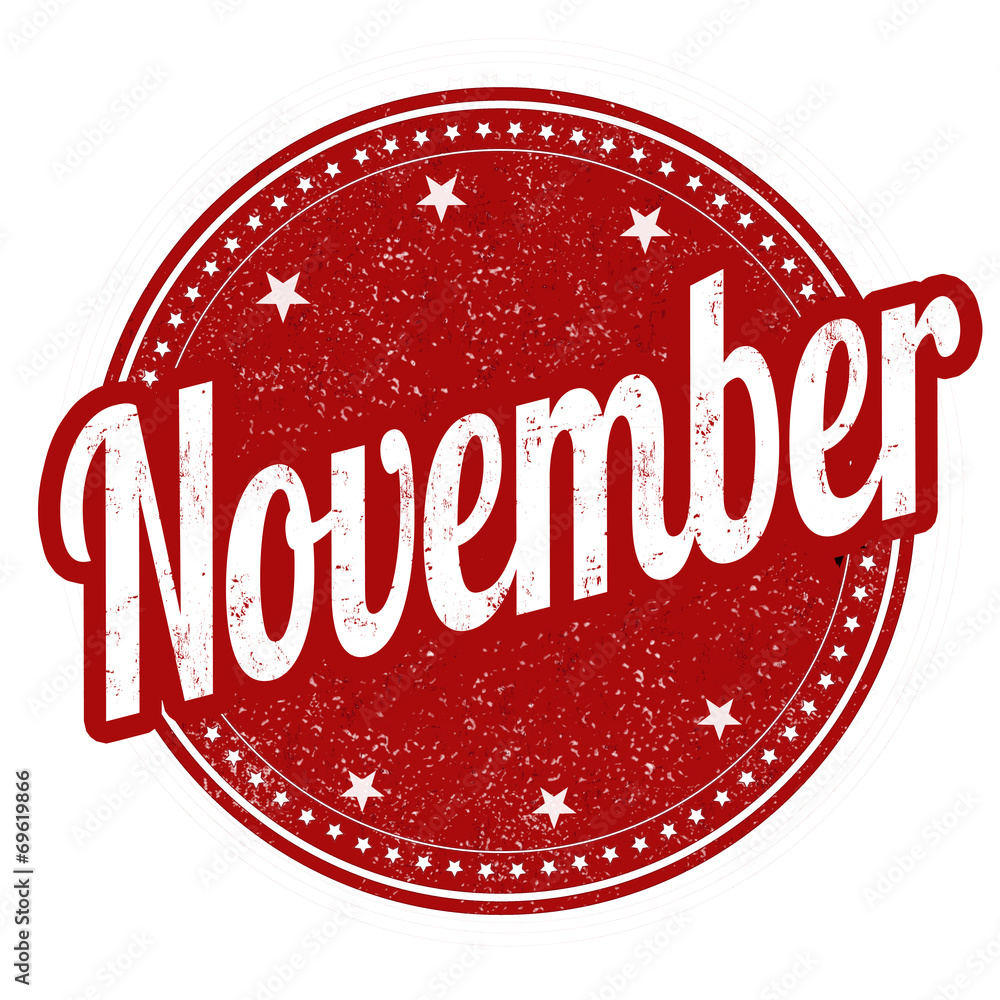 November stamp Stock Vector | Adobe Stock