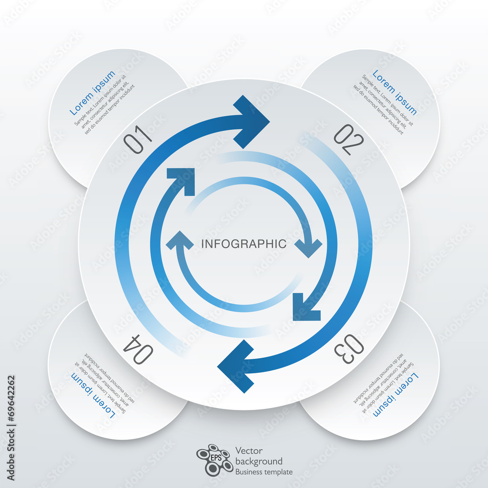 Infographics Vector Background 4-Step Process Stock Vector | Adobe Stock