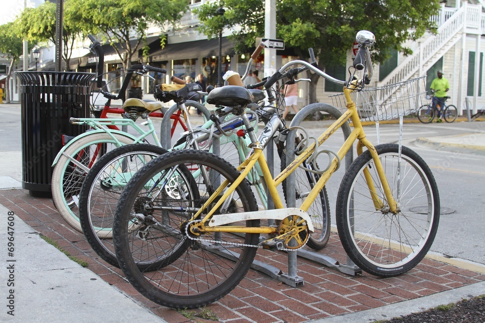 Key West bike station Stock Photo | Adobe Stock