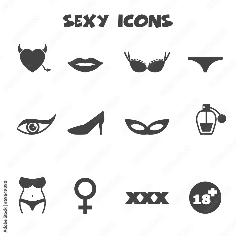 sexy icons Stock Vector | Adobe Stock