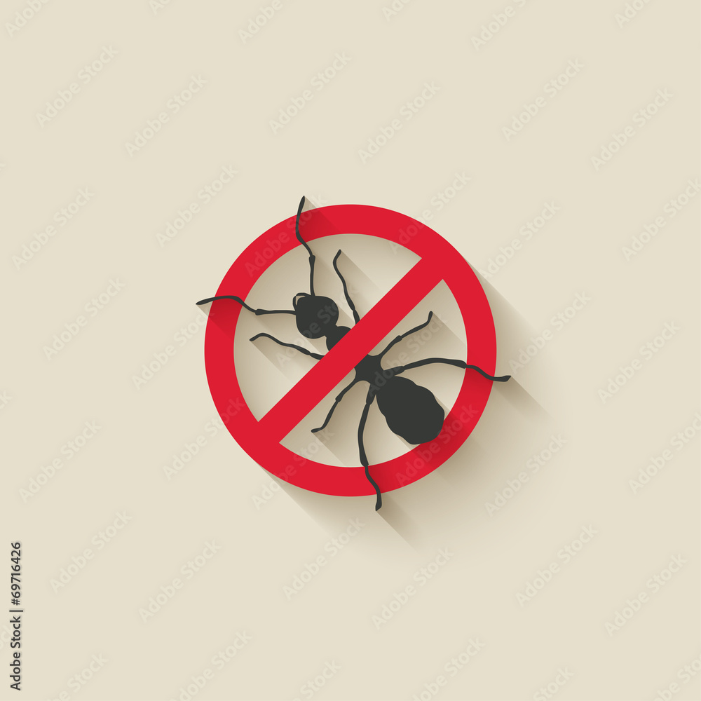 ant warning sign Stock Vector | Adobe Stock