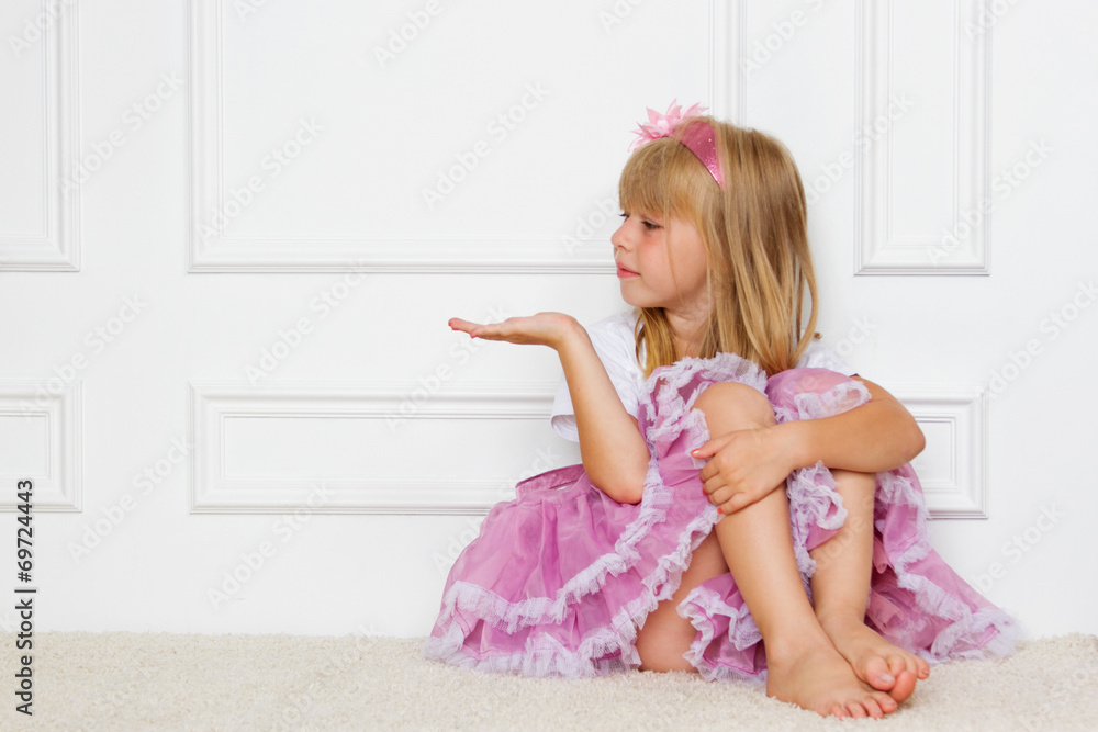 Little girl in a beautiful dress Stock Photo | Adobe Stock