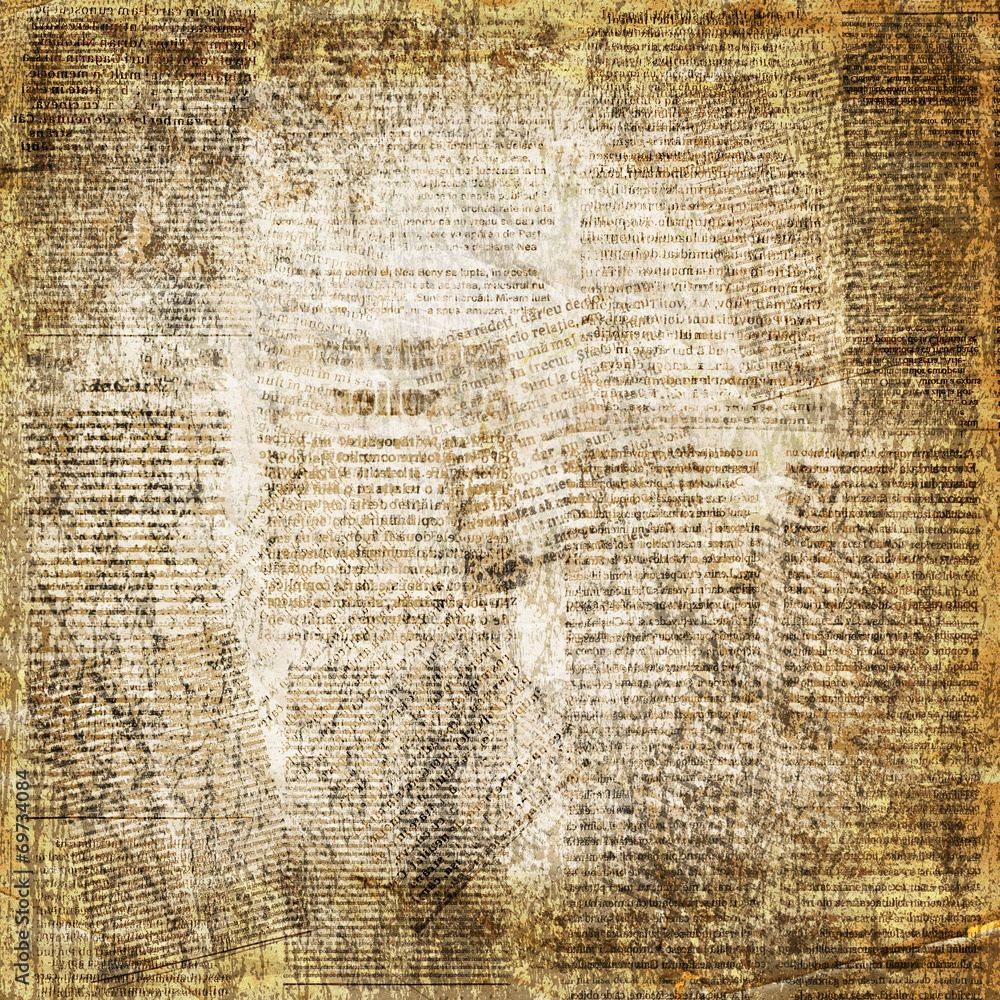 Grunge abstract newspaper background for design with old torn po Stock ...