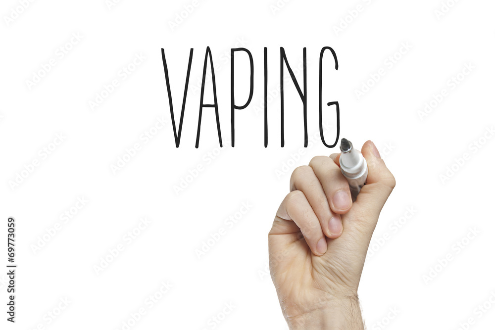 Hand writing vaping Stock Photo | Adobe Stock