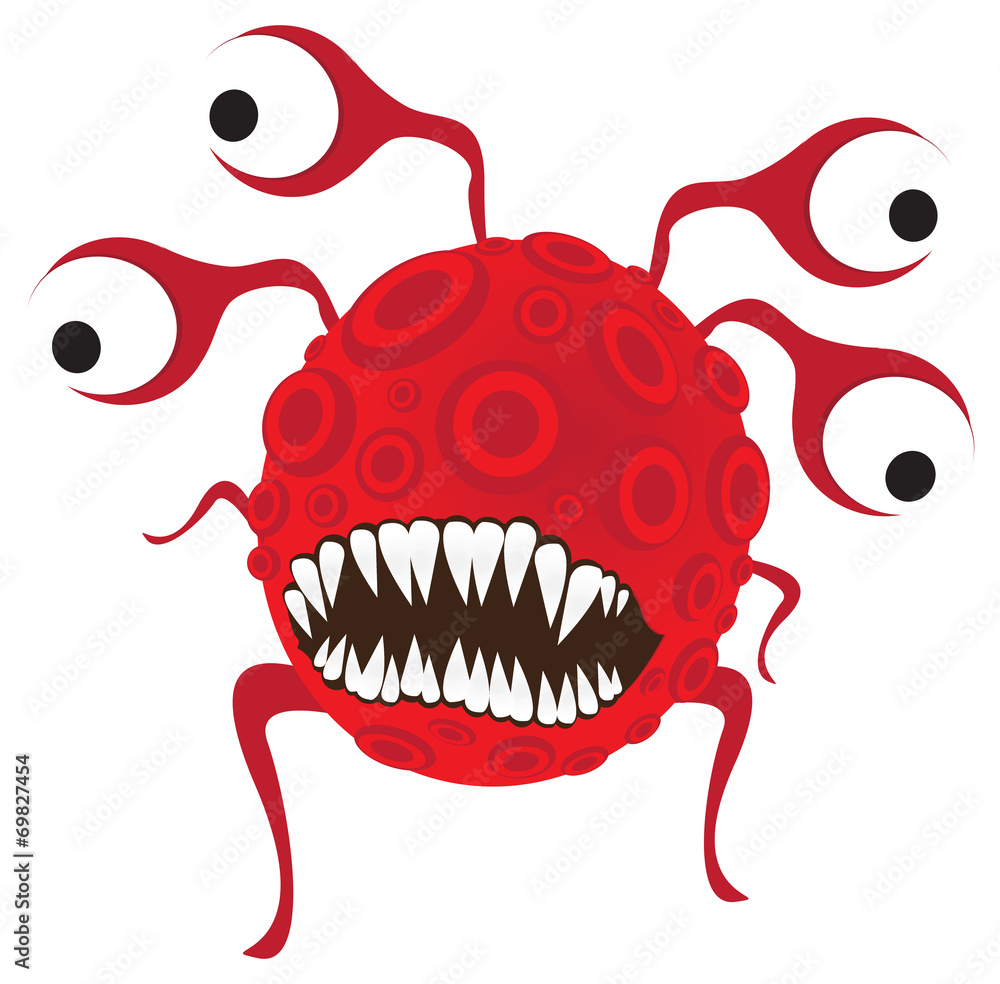 Cartoon Virus Stock Vector | Adobe Stock