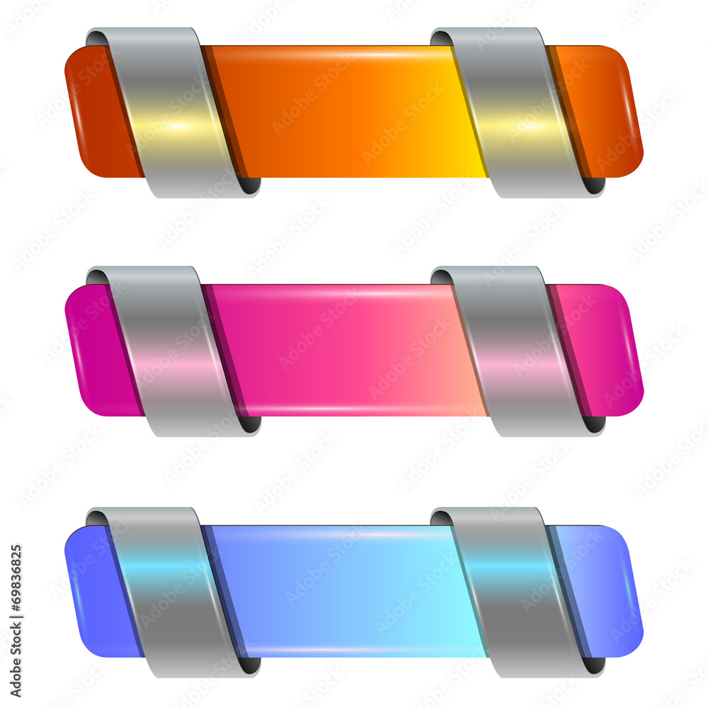 Banners, 3D backgrounds design Stock Vector | Adobe Stock