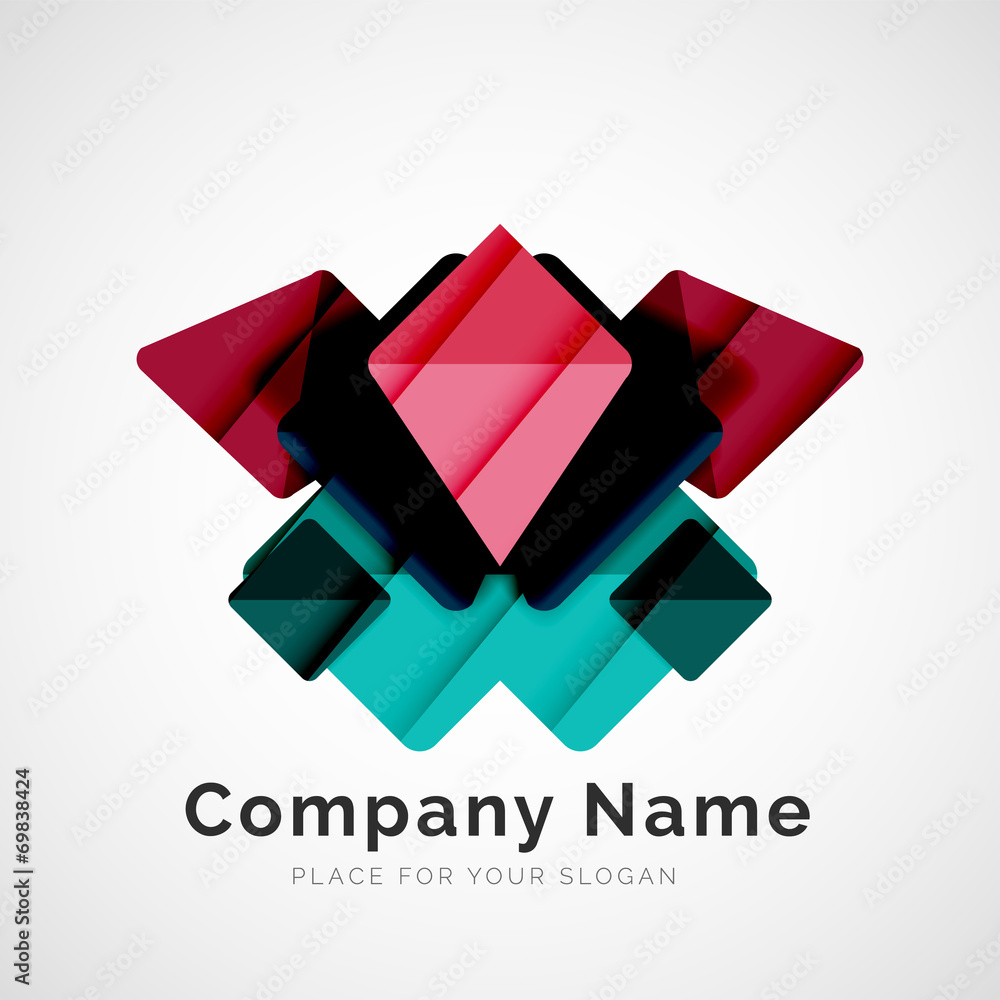 Geometric shape, company logo Stock Vector | Adobe Stock
