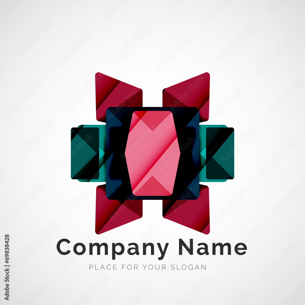 Geometric shape, company logo Stock Vector | Adobe Stock