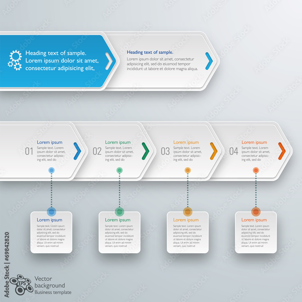 Infographics Vector Background Workflow Stock Vector | Adobe Stock