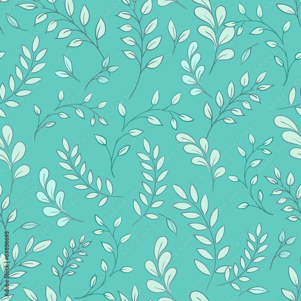 Seamless leaf pattern. wall mural wallpaper | Muraledesign.com