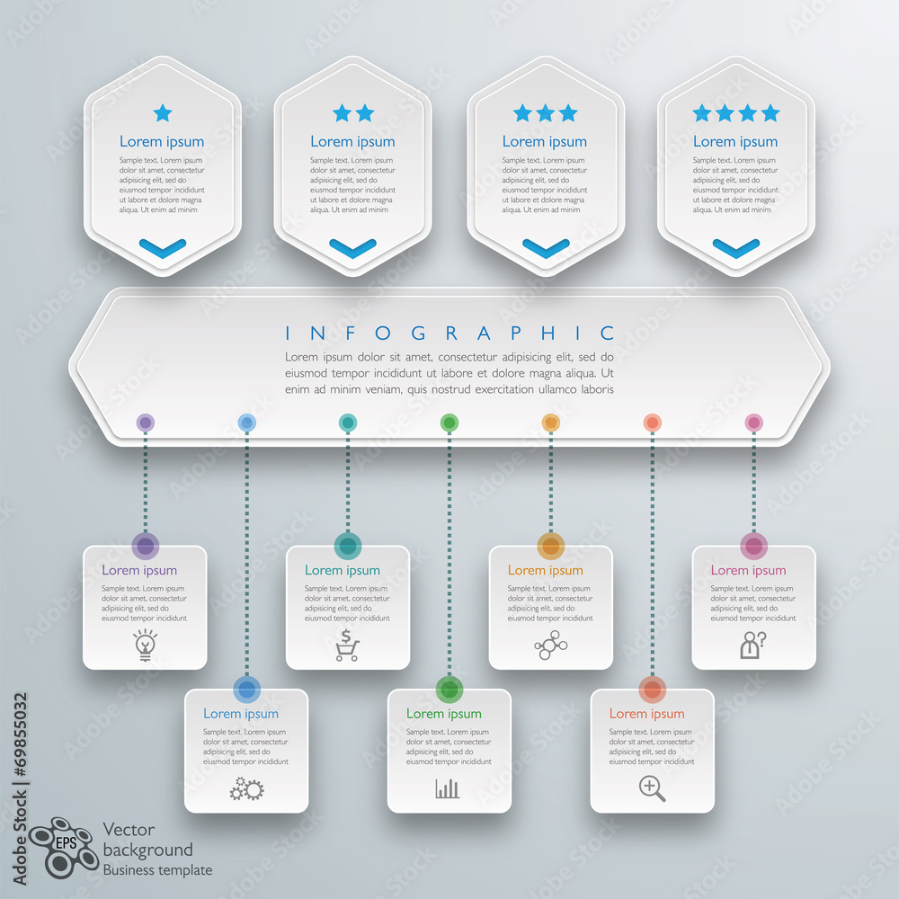 Infographics Vector Background Workflow #System Diagram Stock Vector ...