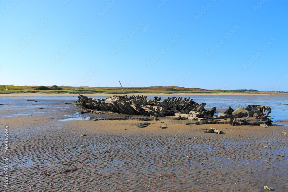 Schiffswrack im Wattenmeer auf Sylt Stock Photo | Adobe Stock