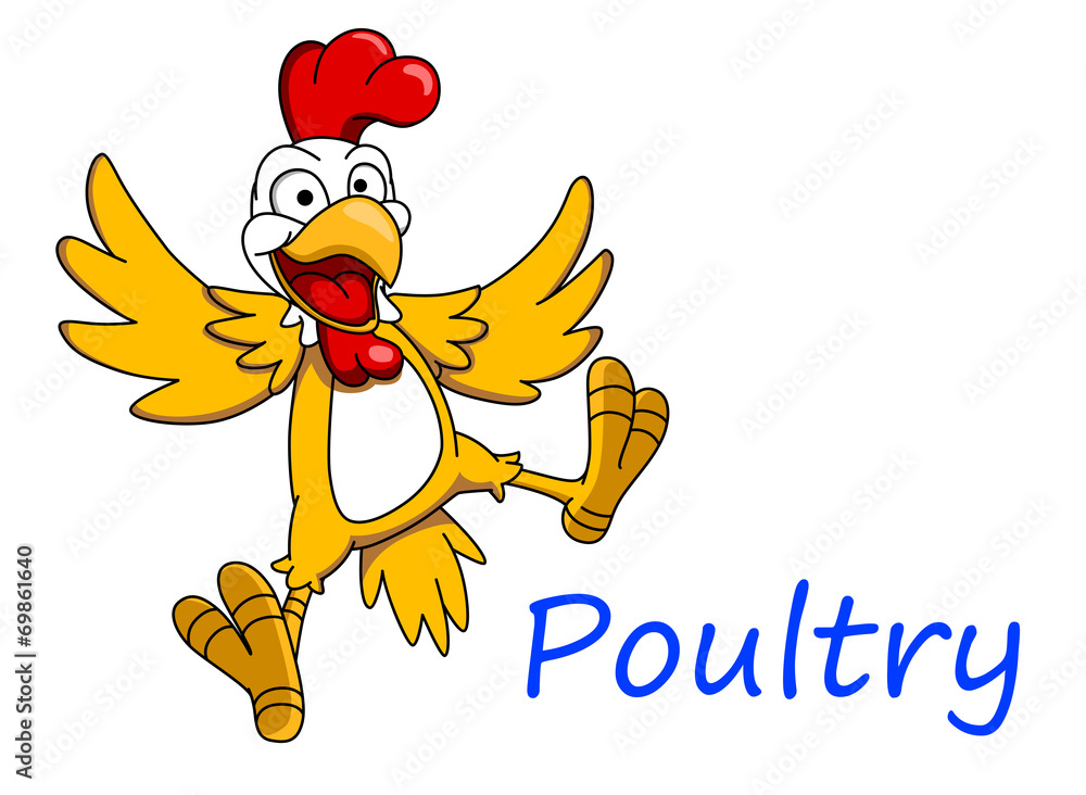 Cartoon cockerel character Stock Vector | Adobe Stock