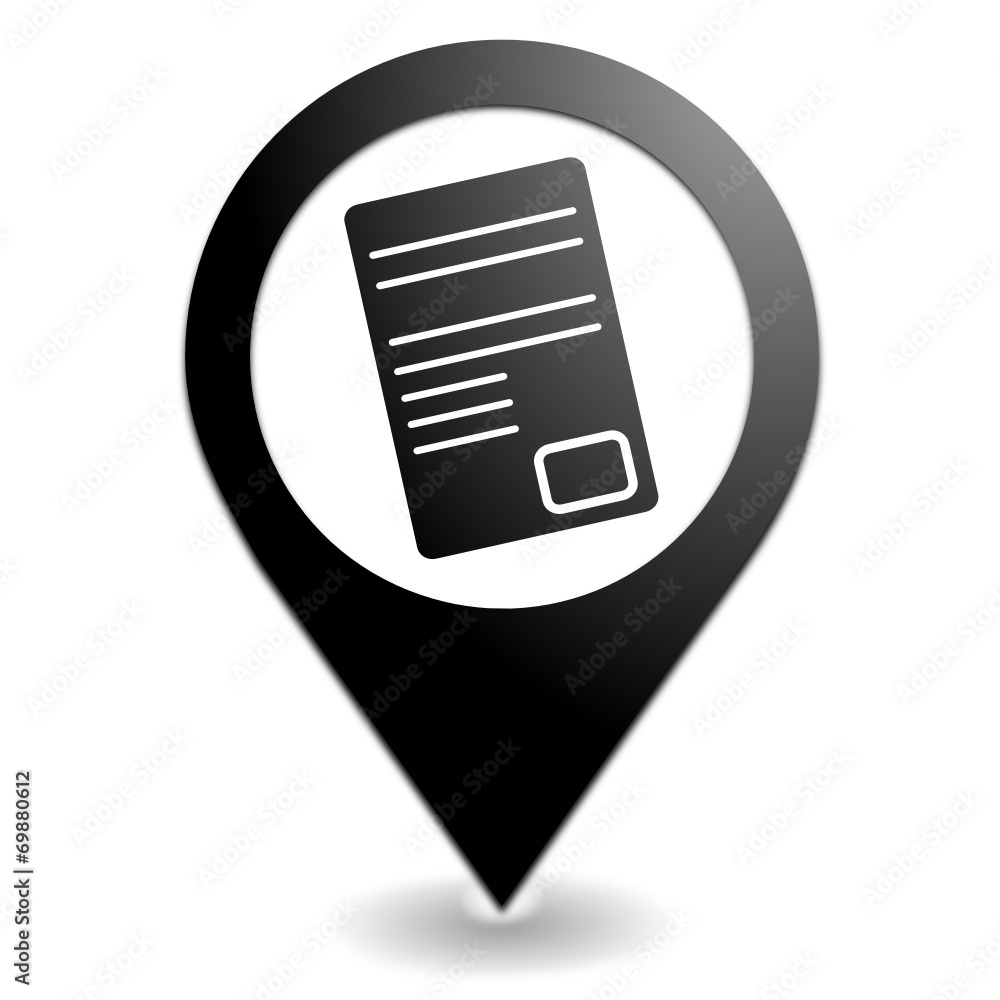 document sur symbole localisation noir Stock Vector | Adobe Stock