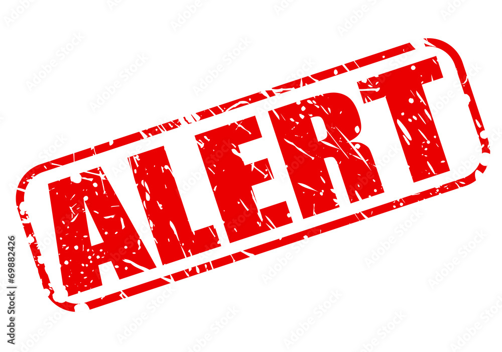 Alert red stamp text Stock Vector | Adobe Stock