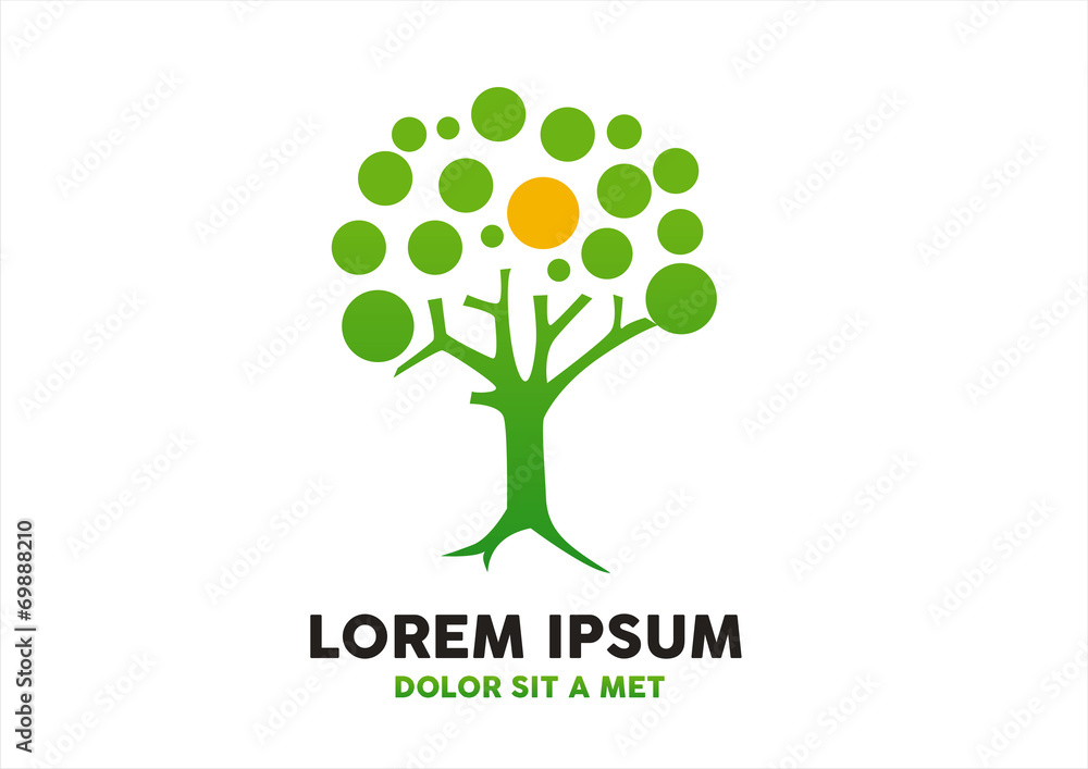 Go green nature save tree logo vector design. Stock Vector | Adobe Stock