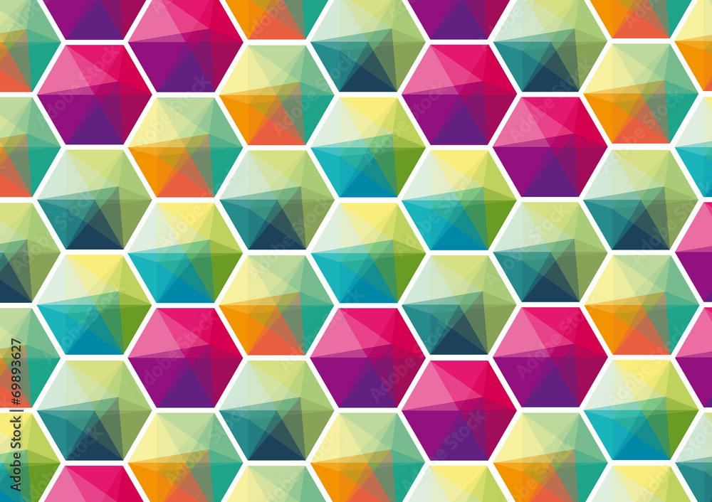 Polygon Retro Wallpaper V3 Stock Vector | Adobe Stock
