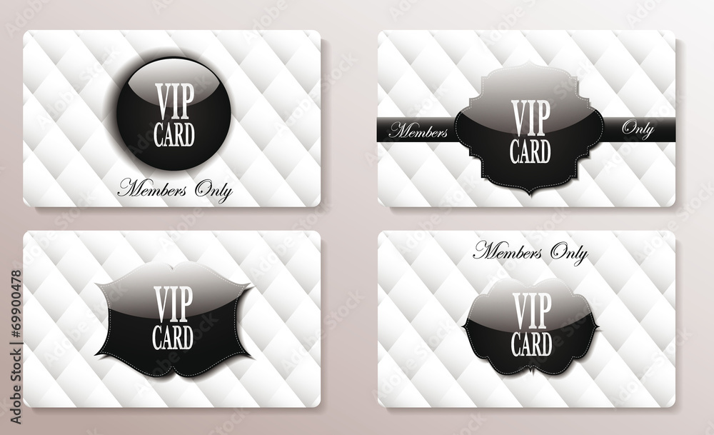 Vip black and white banners with the abstract background Stock ...