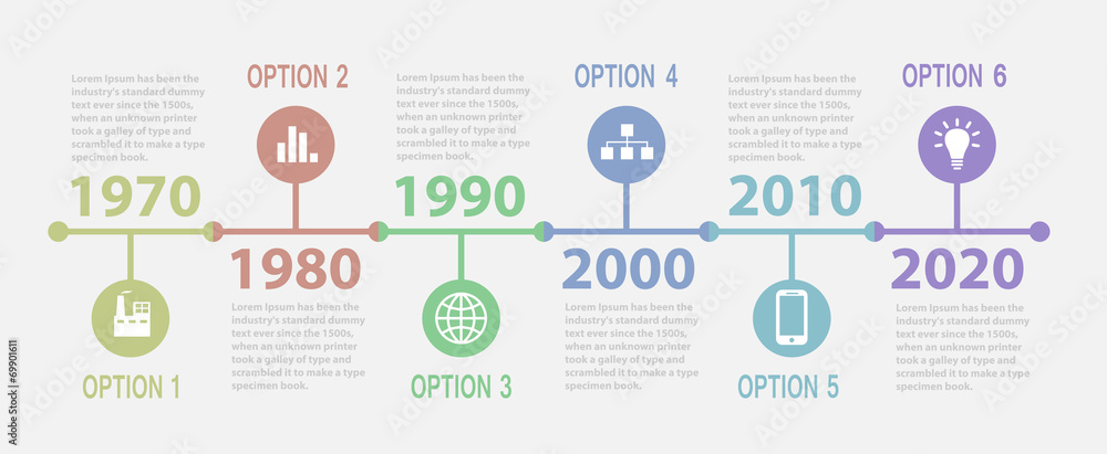 timeline infographic Stock Vector | Adobe Stock