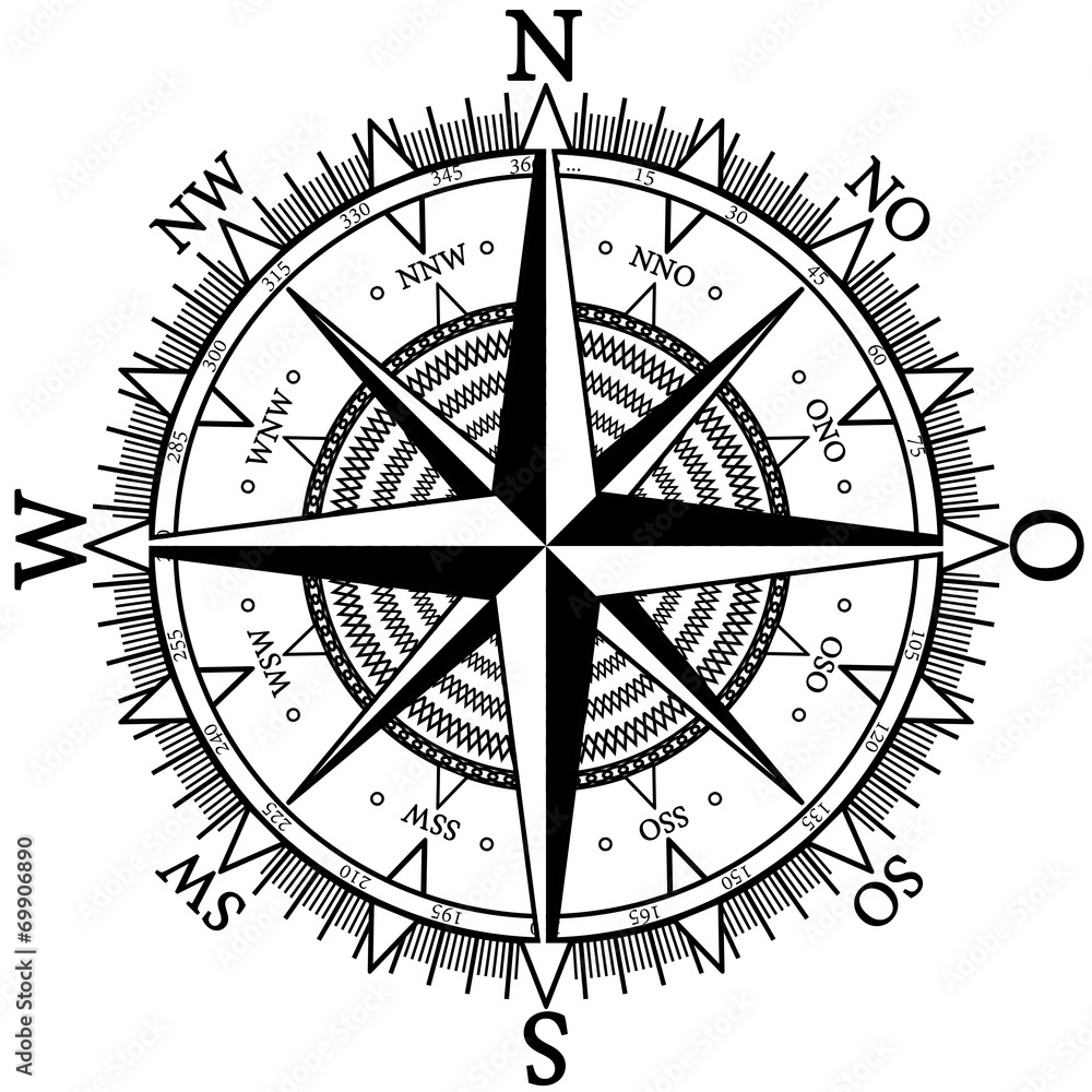 Windrose Stock-Illustration | Adobe Stock