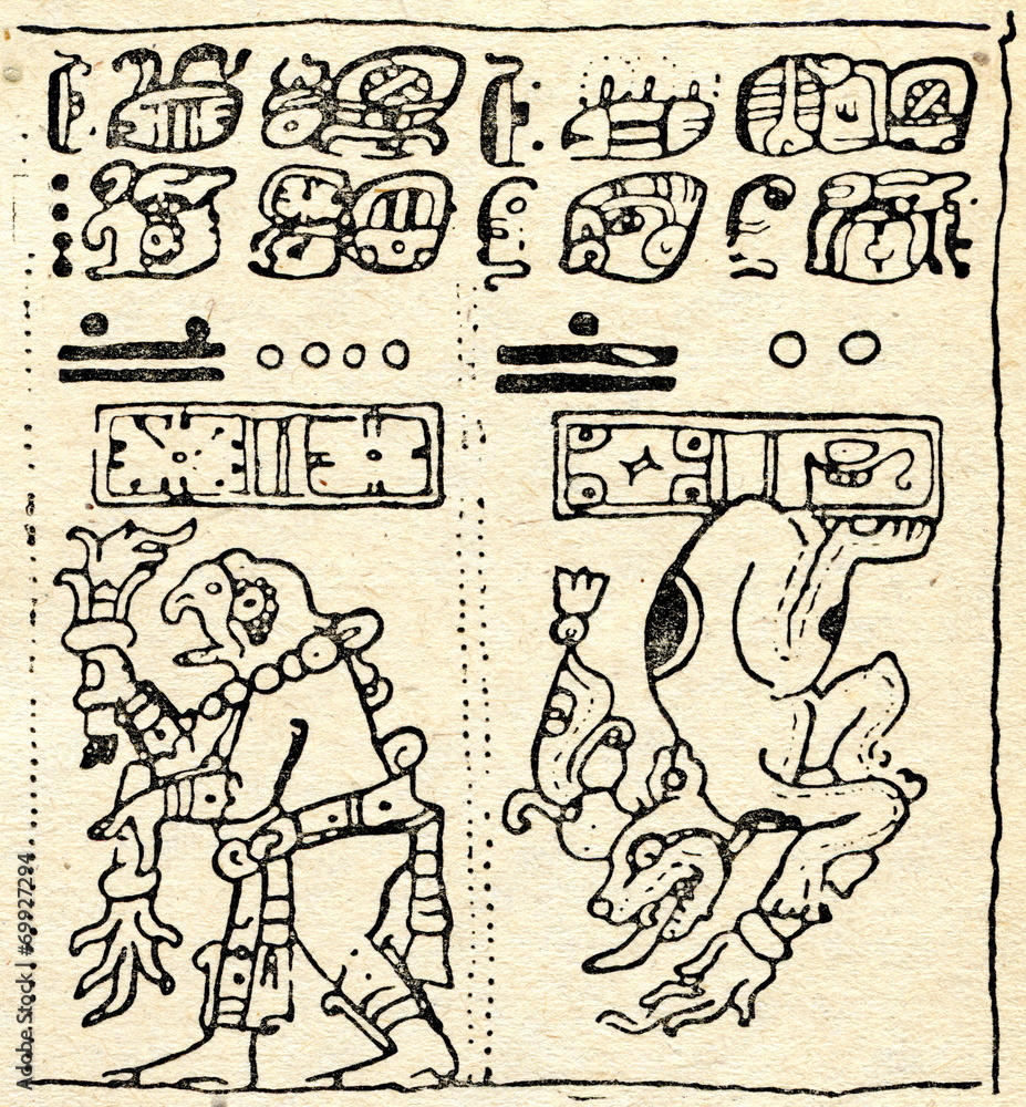 Dresden Codex Line Art
