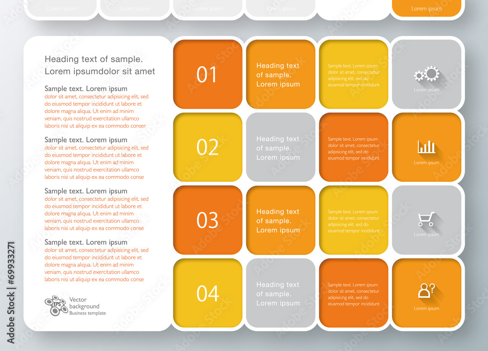 Infographics Vector Background Grid Layout Stock Vector | Adobe Stock