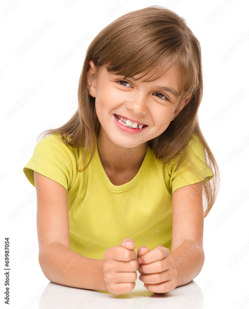 Portrait of a happy little girl Stock Photo | Adobe Stock