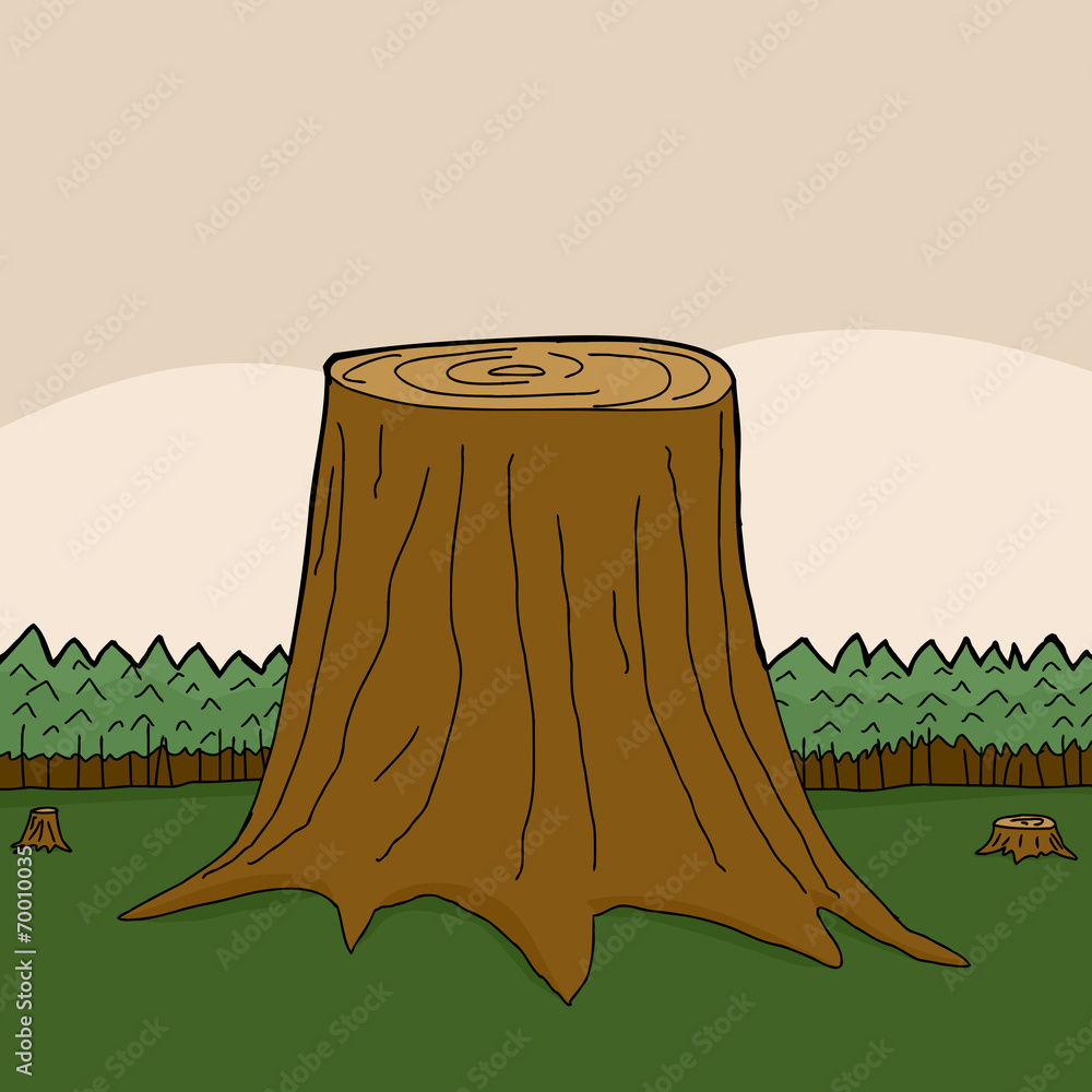 Cut Tree Trunks Stock Vector | Adobe Stock