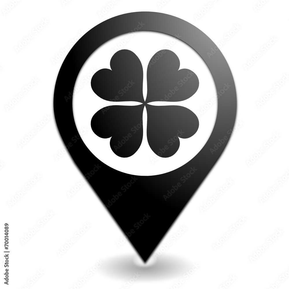 chance sur symbole localisation noir Stock Vector | Adobe Stock