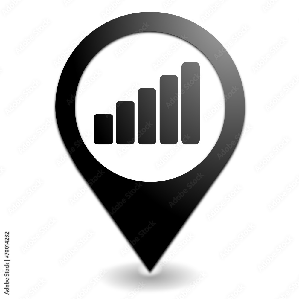 volume sur symbole localisation noir Stock Vector | Adobe Stock