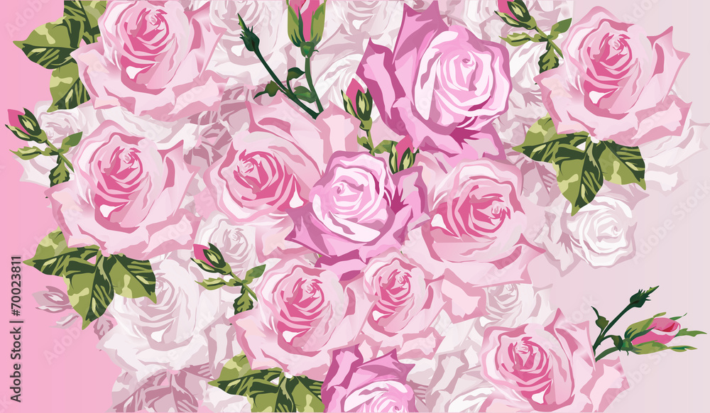 light pink rose background illustration Stock Vector | Adobe Stock
