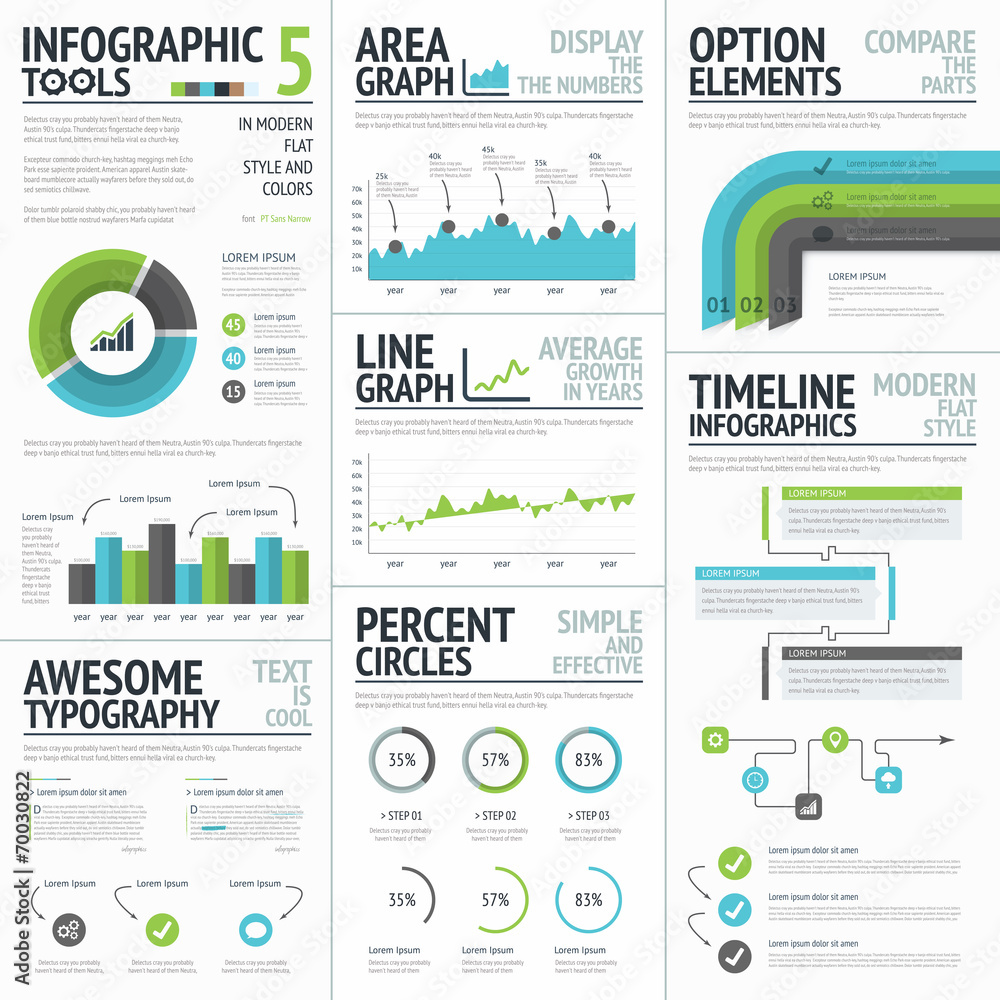 Infographic tools and elements to create vector infographics Stock ...