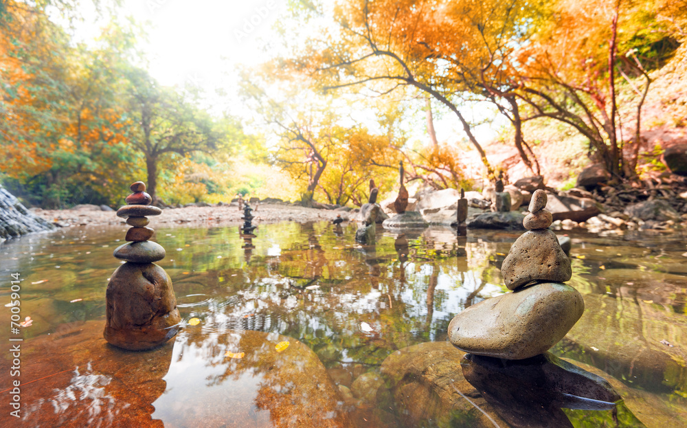 Calm and spiritual natural landscape. Stability and balance Stock-Foto ...