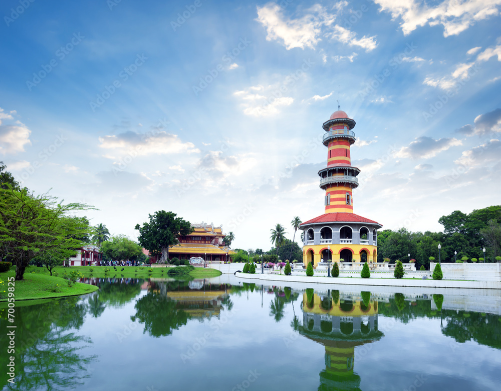 Bang Pa In ancient palace, former royal summer residence of king Stock ...