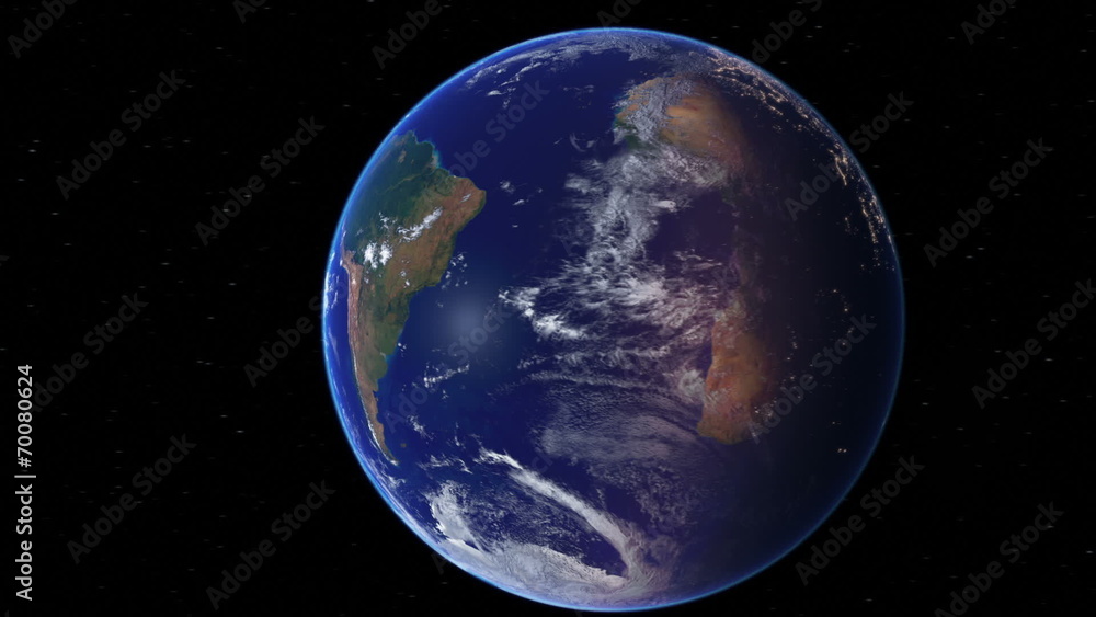 Realistic Earth Globe Zoom and Dock on South America Stock ビデオ | Adobe ...