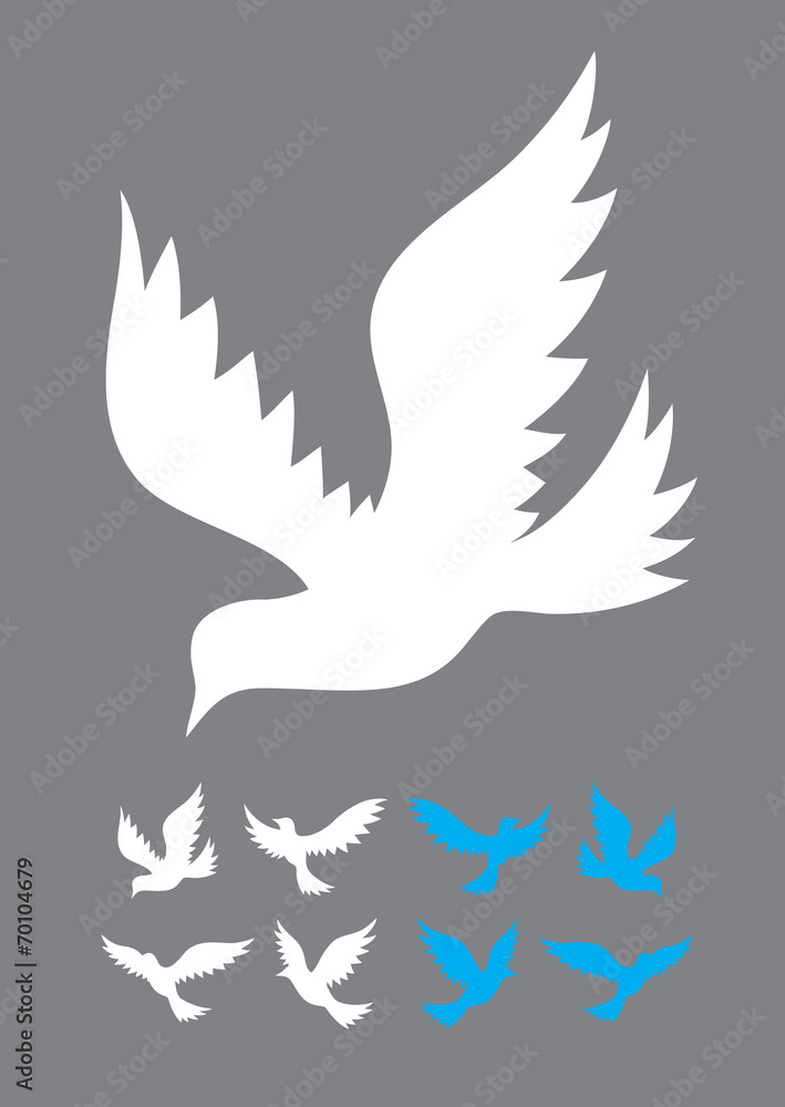 Dove bird flying, art vector design Stock Vector | Adobe Stock
