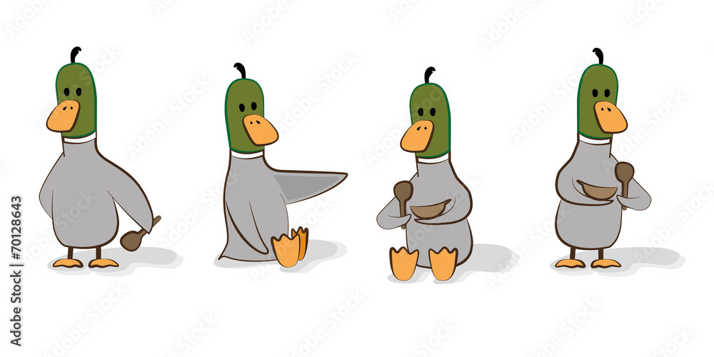 cartoon ducks Stock Vector | Adobe Stock