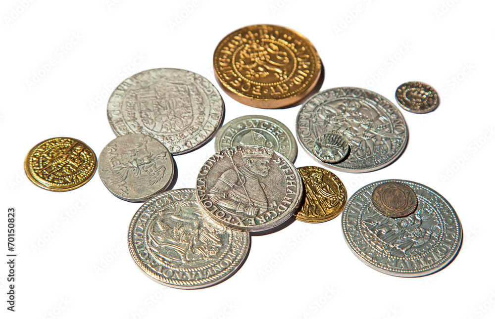 Medieval coins Stock Photo | Adobe Stock