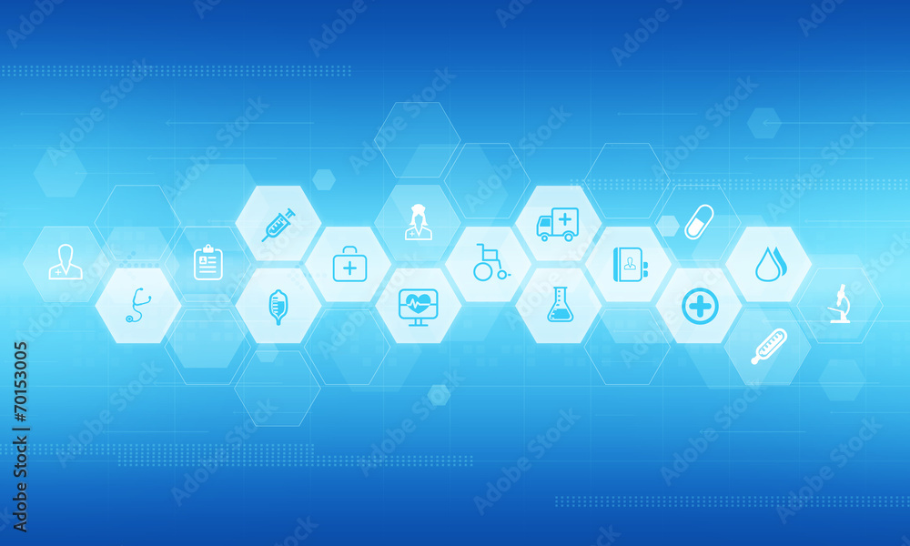 Abstract medical science and health icons vector background Stock ...