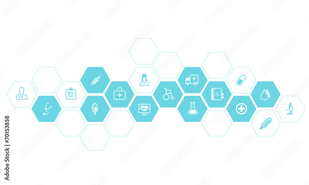 Medical and health icons vector background Stock Vector | Adobe Stock