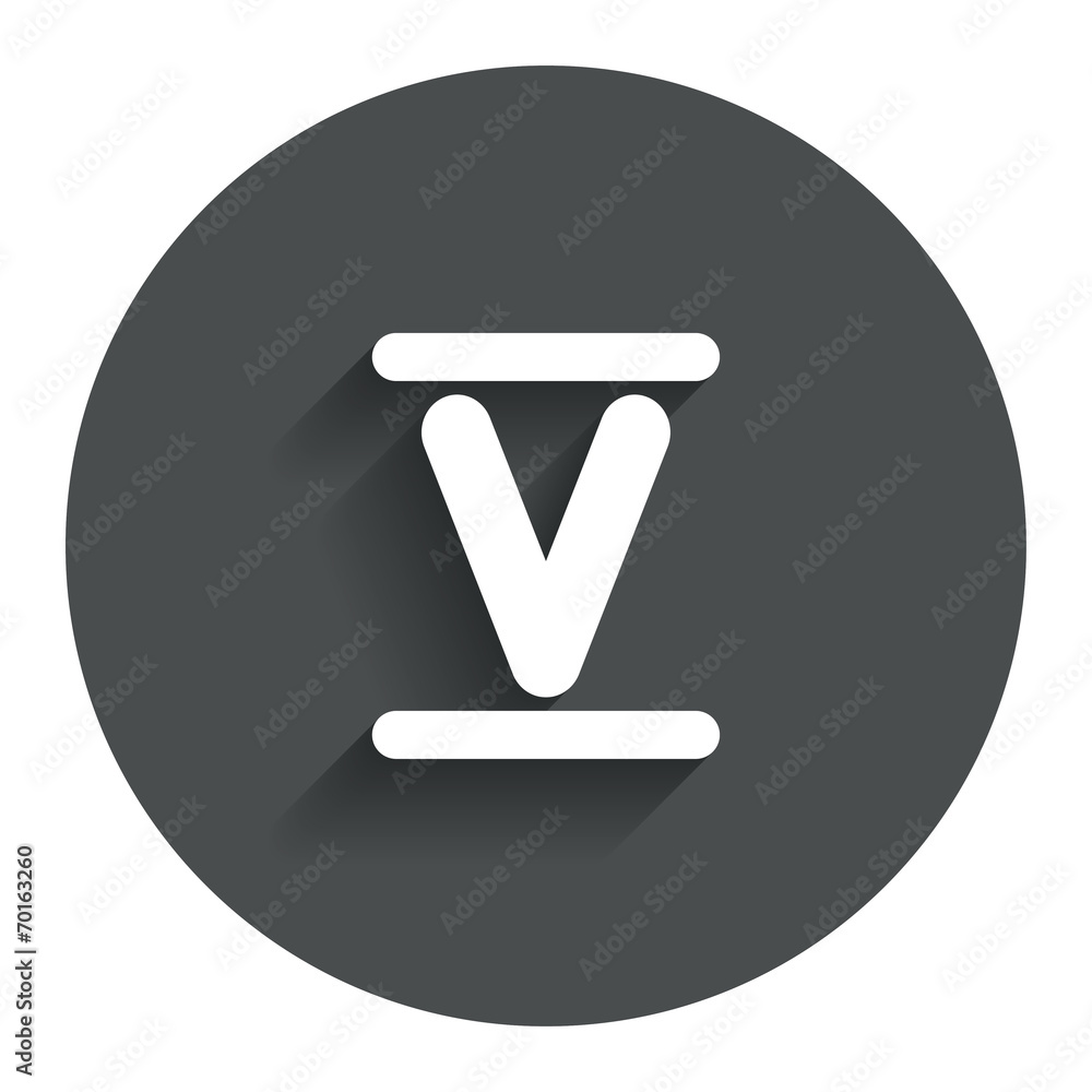 Roman numeral five icon. Roman number five sign. Stock Vector | Adobe Stock