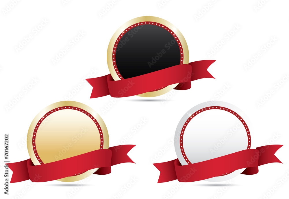 Blank gold labels Stock Vector | Adobe Stock