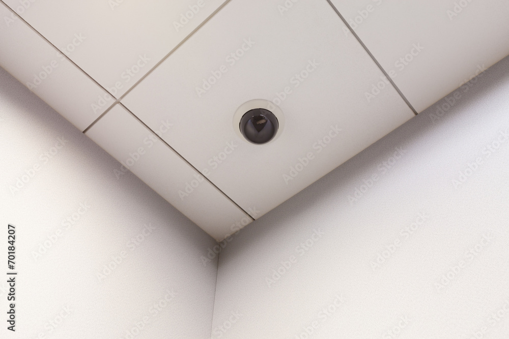 CCTV Camera at the corner of the meeting room Stock Photo | Adobe Stock