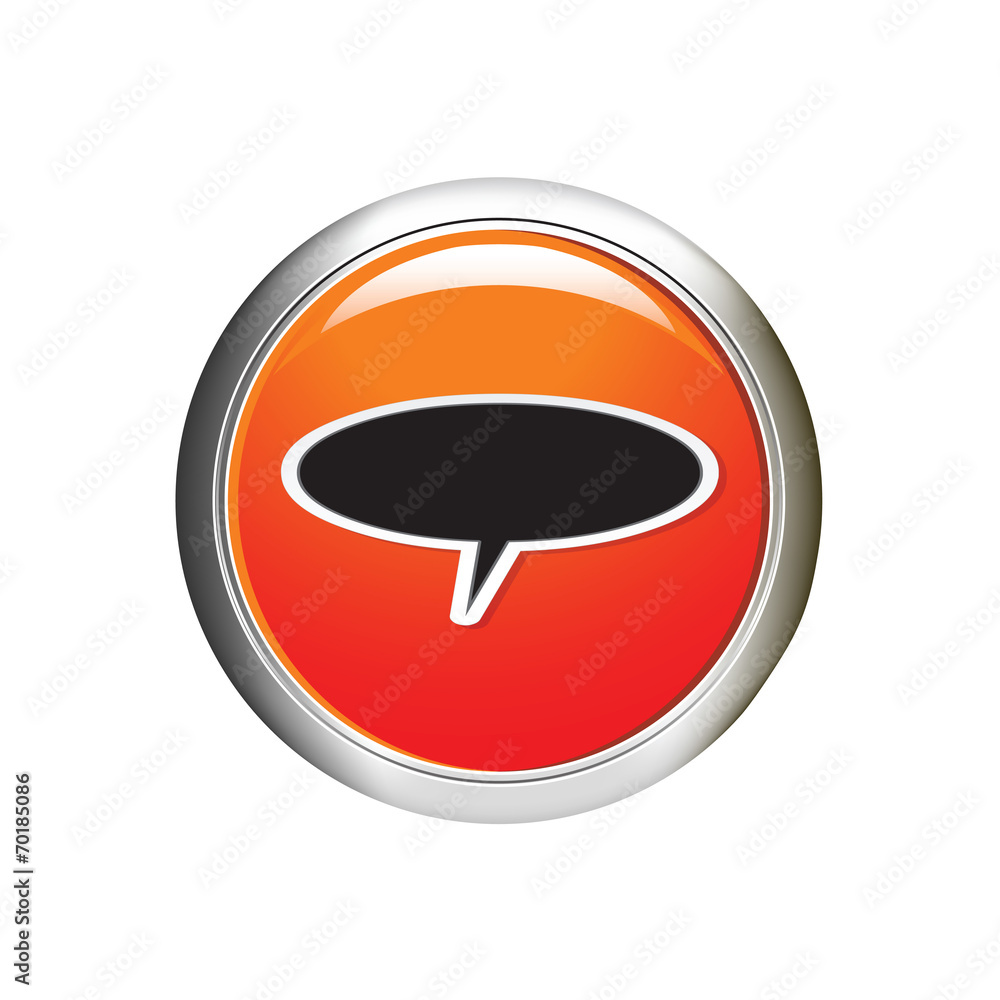speech bubble button. speech bubble icon vector illustration Stock ...