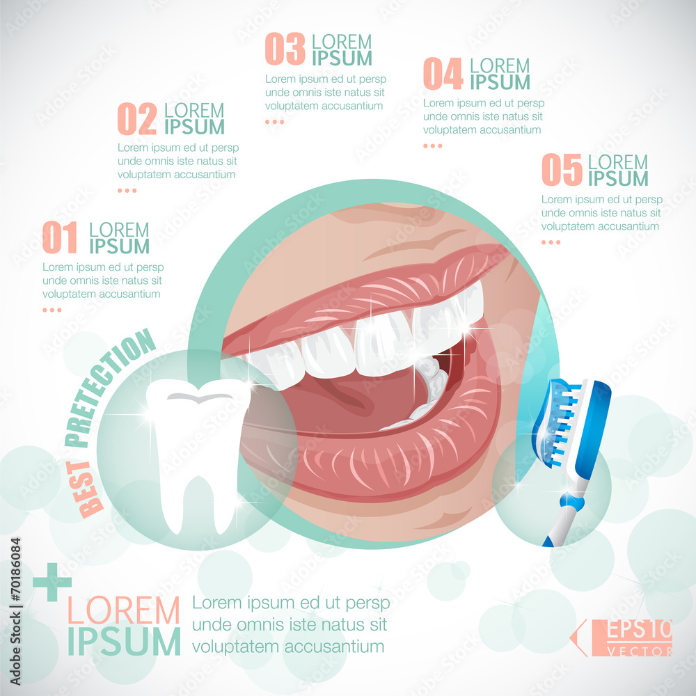 Tooth health infographics Stock Vector | Adobe Stock