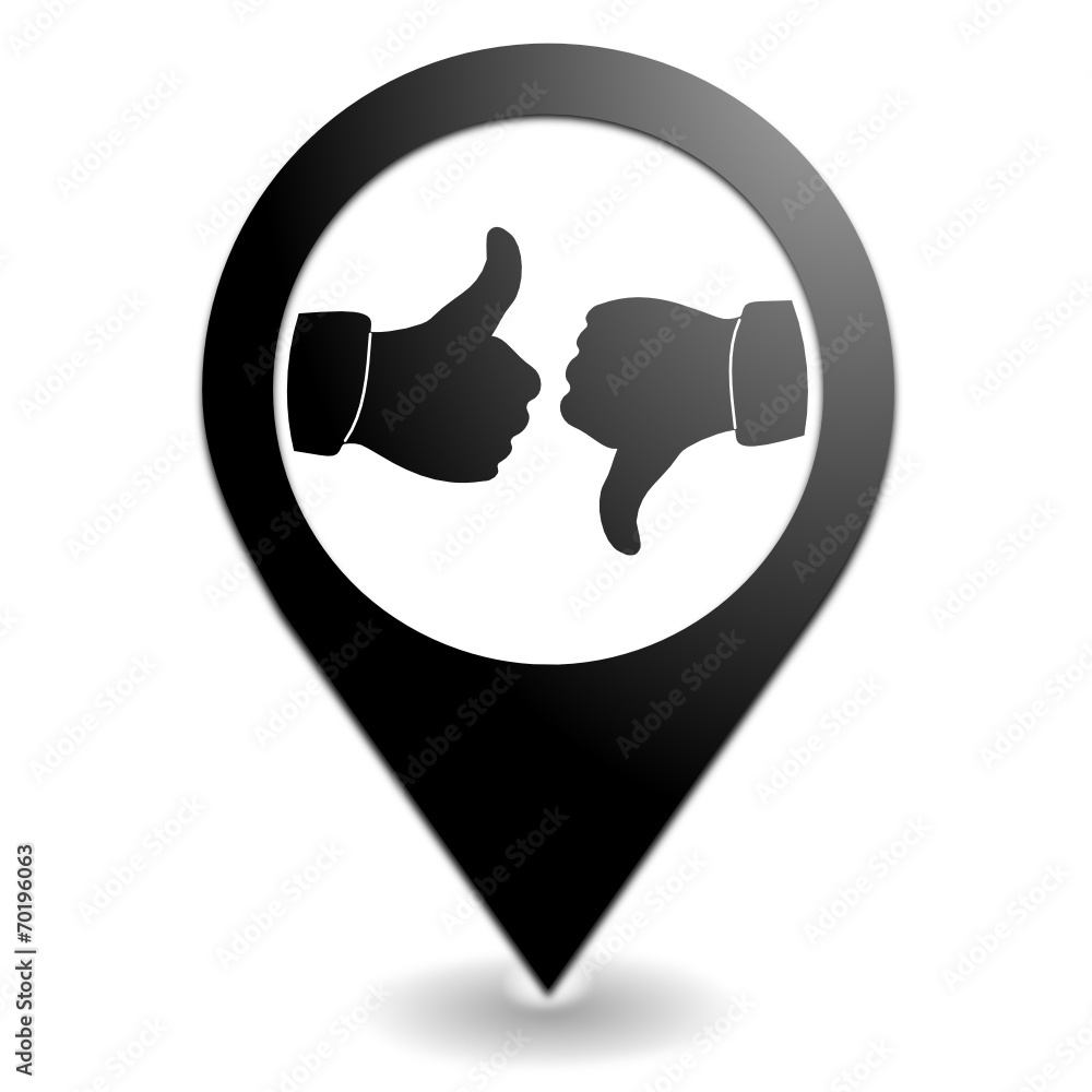 Vetor de satisfaction et avis sur symbole localisation noir do Stock ...